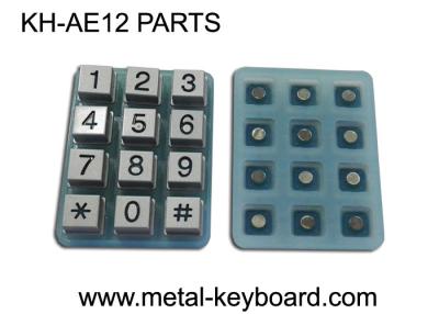 China Industrial 12 Keys Customizable Keypad Parts Silicon Membrane With Metal Buttons for sale