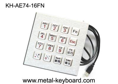 China Full Function Computer Vandal Resistant Industrial Pc Keyboard In 16 Keys , Usb Interface for sale