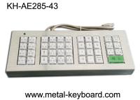 China Customized 43 Buttons Metal Kiosk Keyboard, Stainless Steel Vandal Resistant Dust Proof for sale