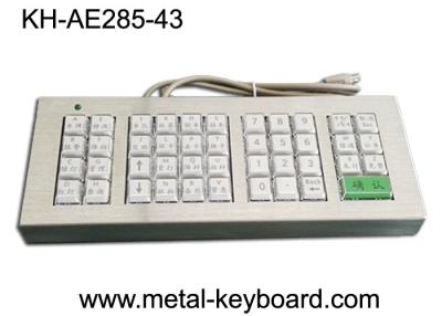China Customized 43 Buttons Metal Kiosk Keyboard, Stainless Steel Vandal Resistant Dust Proof for sale