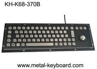 China Black Metal Stainless steel Industrial Mounted Keyboard with Trackball Pointing Device for sale