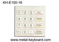 China 10mA Rugged Waterproof Access Control Keypad 16 Key Stainless Steel Numeric Keypad for sale