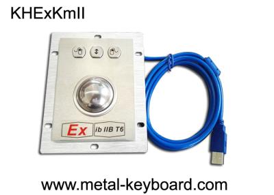 China 45mm Anti Vandal Panel Mount Trackball Mouse SUS304 Stainless Steel Ex IbIIB T6 Protection for sale