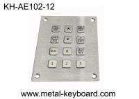 China 12 Keys 3x4 Layout Panel Mounted Keypad 2mm Actuation Stainless Steel for sale