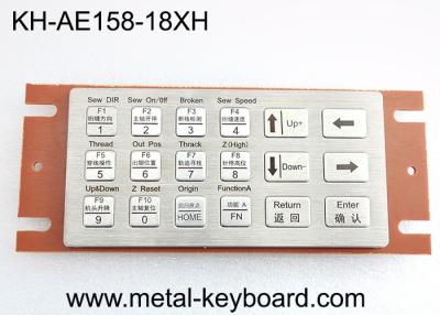 China 18 Keys Panel Mount Solution Metal Keypad 5VDC Stainless Steel Keypad for sale