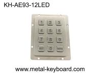 China Back Light Metal Numeric Keypad In 3x4 Matrix 12 Keys Stainless Steel Keypad for sale