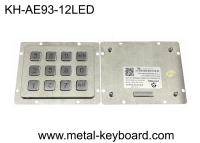 China SS PS2 3x4 Matrix Waterproof Metal Keypad 12 Keys Backlit Panel Mount for sale