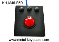 China Red Industrial Trackball Mouse Waterproof Vandalproof Stainless Steel Material for sale
