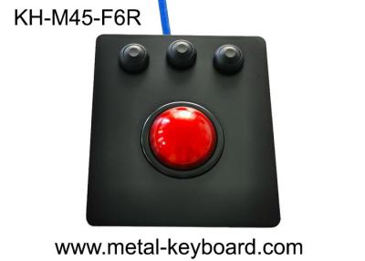China Red Industrial Trackball Mouse Waterproof Vandalproof Stainless Steel Material for sale