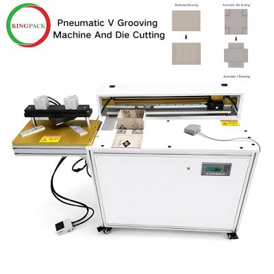 China Pneumatic Semi-Auto V Grooving Machine with 700mm Workable Width, 0.05mm Grooving Accuracy, and 80-135° Adjustable Angle for sale