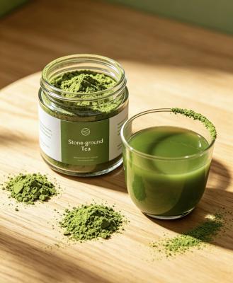 China Food Grade Culinary Pure Matcha Powder Vibrant Green Beverage Bakery Natural Color Shade for sale