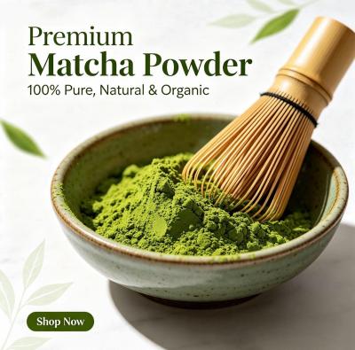 China Bulk Smooth Authentic Pure Matcha Powder Organic Green Tea HPLC UV Tested Culinary Innovation for sale