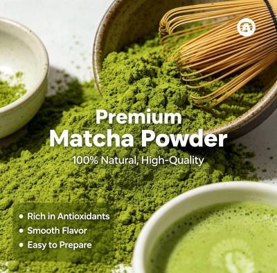 China Japanese Green Tea Pure Matcha Powder Cake Food Preparation 800 Mesh Fine Smooth Culinary for sale