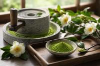 China Ceremonial Grade Matcha Powder from Shade-Grown Tencha Leaves High in L-theanine and Antioxidant Boost for sale