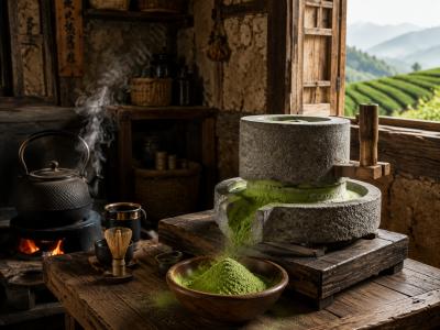 China Heritage Craft Chinese Tencha Green Tea Leaves Traditional Steamed De-veined Material for Matcha Production for sale