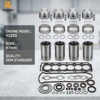 China Kubota V2203 V2403 Engine Overhaul Rebuild Kit Piston Ring Liner Set for Skid Steer Mini Excavator for sale