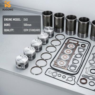 China D6D D6E Engine Overhaul Rebuild Kit with Piston Liner Bearing Set for Volvo EC210 EC240 Excavator for sale