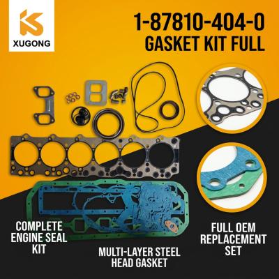 China Engine Full Gasket Set 1-87810-404-0 1-87810-609-0 Isuzu 6BG1 6BG1T for Hitachi EX200-5 EX220 Excavator Parts for sale