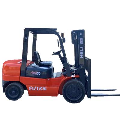 China HELI 3T Second Hand Forklift Lifting Height 3m With Container Mast And Side for sale