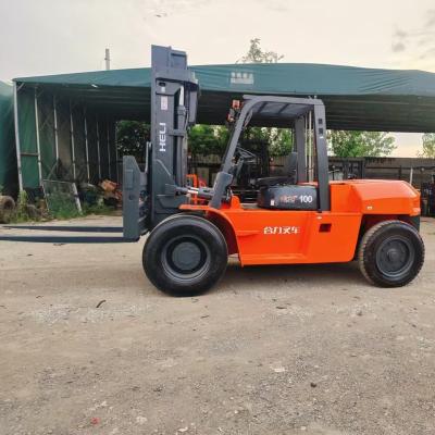 China 10 Ton Diesel Forklift HELI CPCD100 FD100 Used Lifting Machine HELI H2000 Series for sale