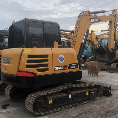 China Sany SY60C Pro Used Mini Excavator 6 Ton Sany Sy75 Sy95 Used Excavators for sale