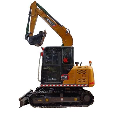China Used Sany SY75C Excavator 7 Ton Brand New Style SY 75CPRO Diesel Engine Excavator for sale