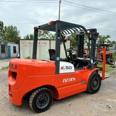 China Secondhand Heli 50 Diesel Forklift 5 Ton Weight 5 Meter Lifting Height for sale