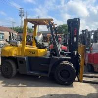 China FD70 TCM 7T Used Diesel Forklift Original Forklifts From Hand Powered Core Engine Motor for sale