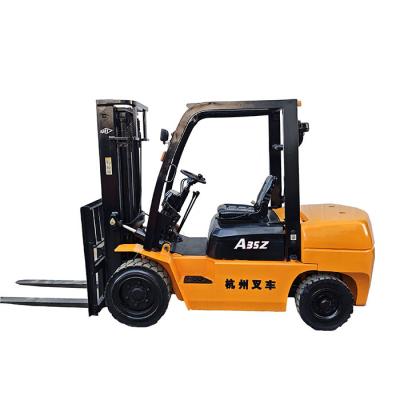 China Used 3.5 Ton HANGCHA Diesel Forklift Second Hand HANGCHA A35 A35Z Forklifts for sale
