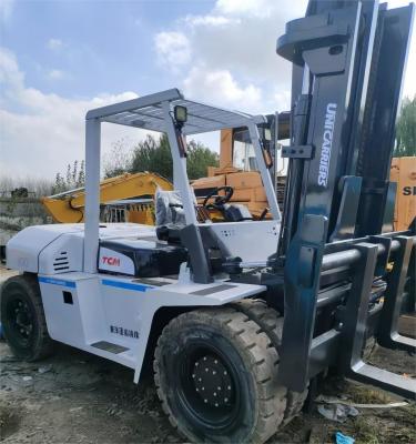 China Used 10 Ton Forklift Original Japan TCM FD 100 Low Fuel for sale