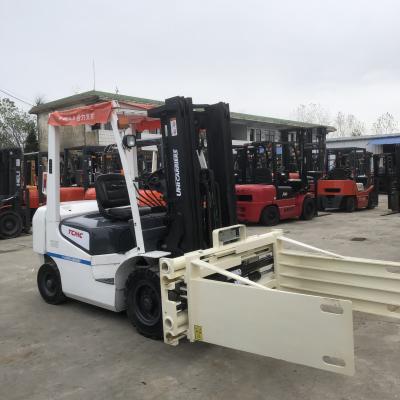China Japan TCM 25 2.5Tons 3Meters Forklift With Clamp White TCM Lifting Machine for sale
