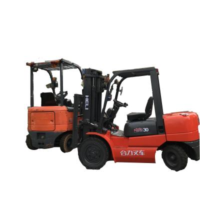 China HELI 3 Ton Used Diesel red Forklifts for Smooth Material Handling Operations for sale