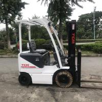 China TCM 15 Used Electric Forklift With 3m 1.5Ton Lifting Machine With Core Engine Component Powerful Battery for sale