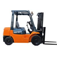 China Used 3-Ton Toyota 7F Manual Forklift with Center Cylinder and Orange Paint, Offering a Compact and Reliable Solution for Material Handling in Limited Spaces for sale