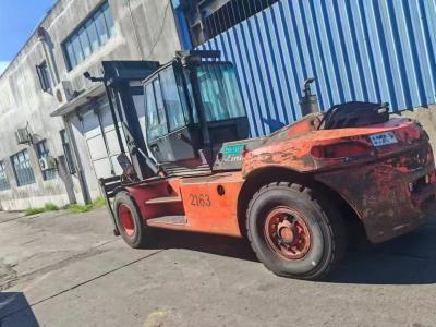 China LINDE 16 Tons Used Diesel Forklift Two Sages 3 Meters Used Germany Linde Lifting Machine for sale