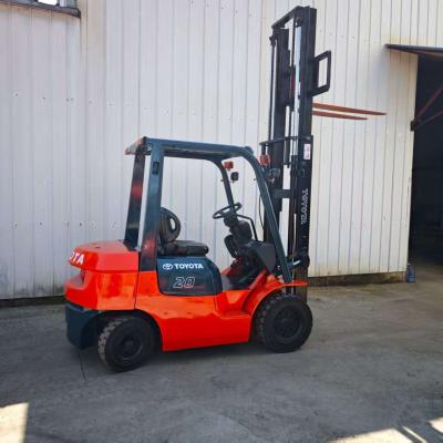 China Used Diesel Forklift Japanese Toyota 20 2 Tons 3.5 Meters Forklift Used Toyota Lifting Machine for sale