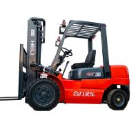 China Second-Hand Heli 3.5 Ton 3-Mast Manual Forklift, High-Strength Steel Frame, Orange Color, Perfect for Heavy-Duty Material Handling in Industrial and Logistics Environments for sale