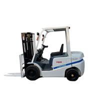 China Used White TCM 2.5-Ton Diesel Forklift with ISUZU Engine Central Cylinder Robust Performance for Warehouse and Logistics Operations for sale
