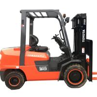 China Used Toyota ZN 3-Ton Diesel Forklift in Striking Red, Combining High-Load Capacity with Durable Construction for Heavy-Duty Warehouse Operations for sale