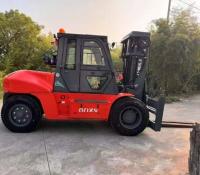 China Used Heli 10 Ton Forklift Lsuzu Engine  TCM Fd100 Forklift Japanese Engine Cheap Toyota Mitsubishi Forklift 10t With Cab for sale