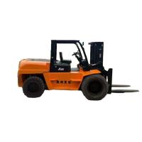 China Used Hangcha A80 8-Ton Diesel Forklift in Red – High-Performance Cooling System for Continuous Industrial Use in Extreme Temperatures for sale