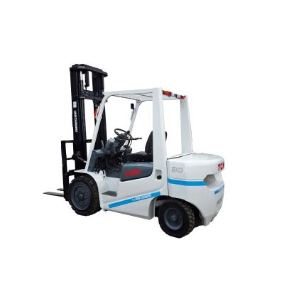 China Used TCM FD30 3-Ton Diesel Forklift in White Offering 4.5m Lifting with Center Cylinder in Automotive and Industrial Facilities for sale