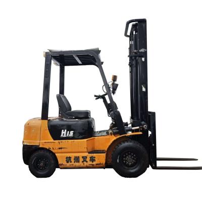 China Hangcha 1.5-Ton Used Diesel Forklift with 4-Meter Lift Height for Efficient Warehouse Operations for sale