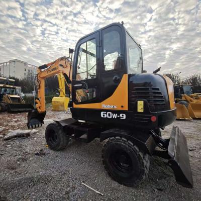 China South Korea Used Hyundai 60W-7 Wheel Excavator with Good Performance Second Hand Hyundai Wheel Excavator for sale
