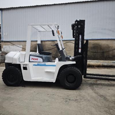 China Japan TCM FD 70 7Tons 3 Meters Diesel Forklift with Original Isuzu Engine for sale