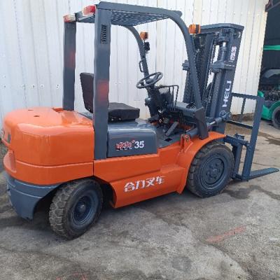 China Used Heli h 2000 35 3.5Tons 4.5 Meters 3 Stages Diesel Forklift with Good Working Condition for sale