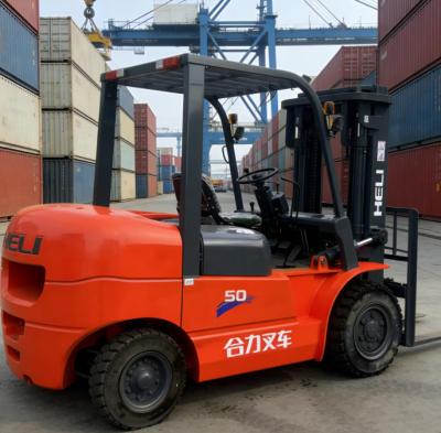 China Used Forklifts 5t Heli Forklift Suppliers Best Price Original Second Hand HELI 50 5 Ton Diesel Forklift With Good Performance for sale