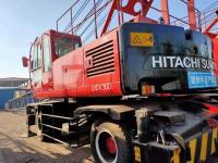 China Red 110KW 2100RPM Full Rotary 40T Tire Mounted Crane for sale