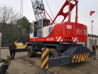 China Red 110KW 2100RPM Full Rotary 40T Tire Mounted Crane for sale