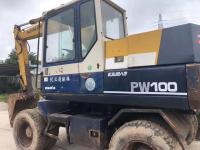 China Direct Injection Engine PC120-5 12T Used Wheel Excavator for sale